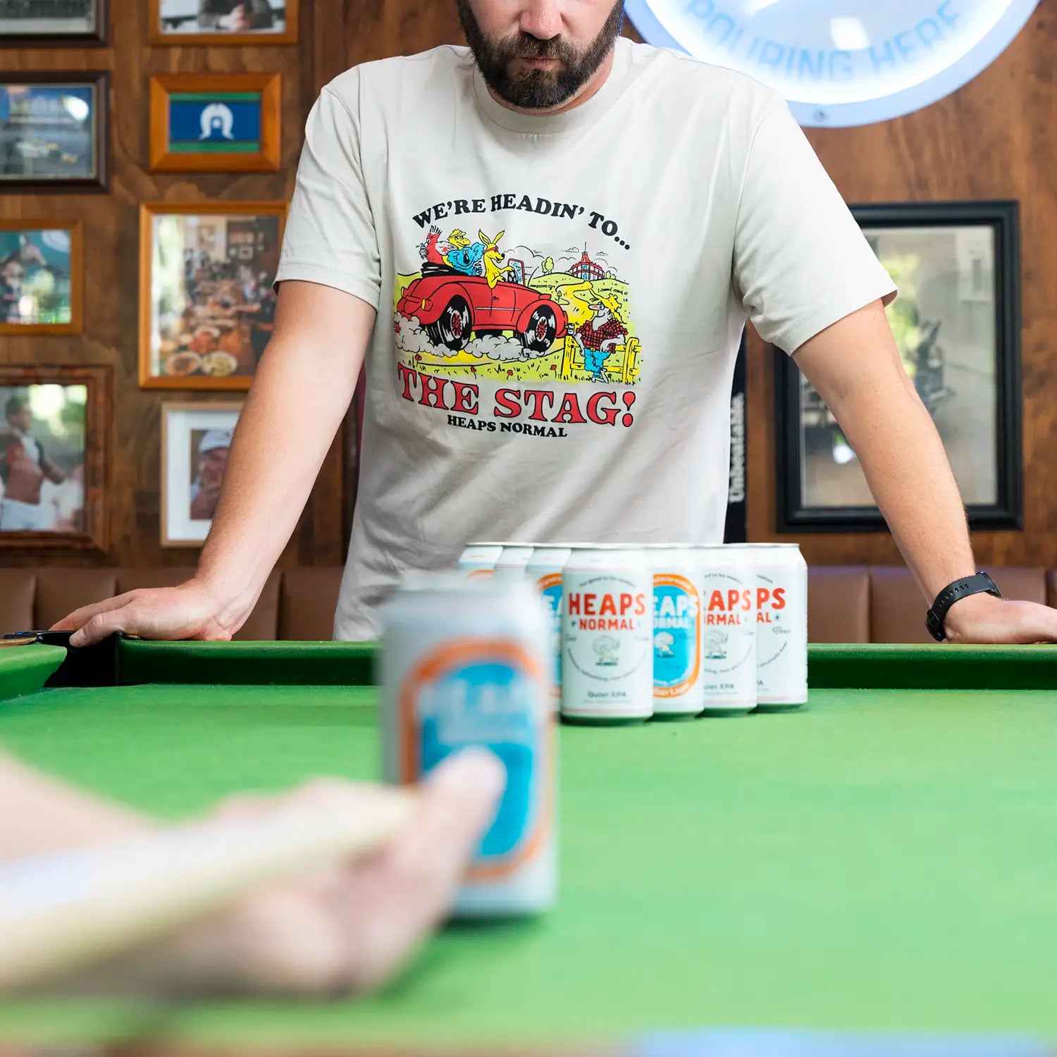 Headin' To The Stag Tee – Heaps Normal